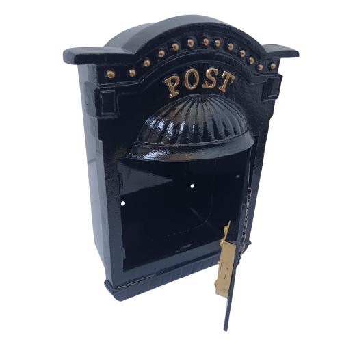 black post box wall mounted