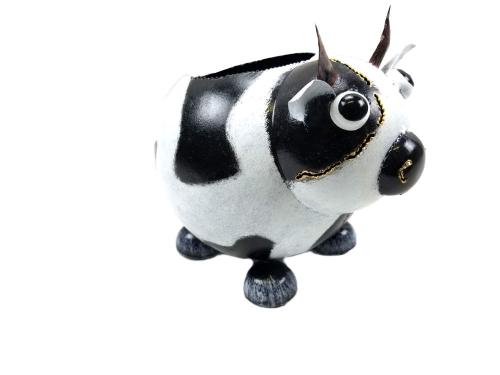 Garden Metal Cow Planter