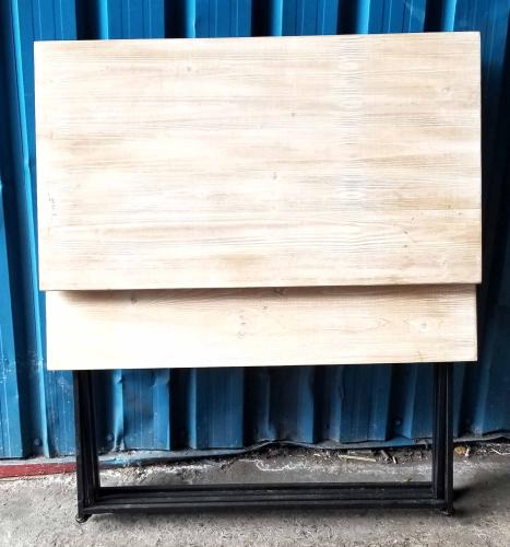 Industrial Rectangular Folding Table and Benches