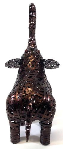 Large Metal Elephant Standing Statue