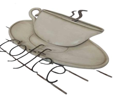Metal Wall Art - Coffee and Tea Cup Set