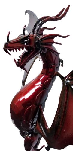 red dragon metal art