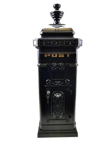 Ornate Freestanding Post Box - Black COLLECTION ONLY