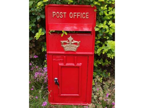 Replica Royal Mail Crown Post Box Or Letter Box Front Fascia - Red