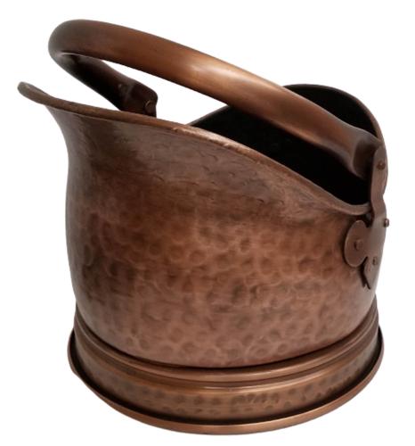 Small Copper Finish Helmet Coal Scuttle Bucket
