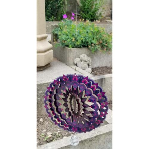 Stainless Steel Wind Spinner - Purple Haze Colour Design