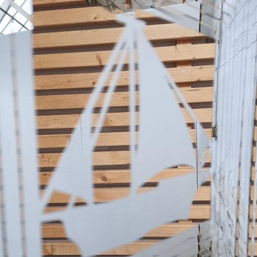 Stainless Steel Wind Spinner - Sail Boat