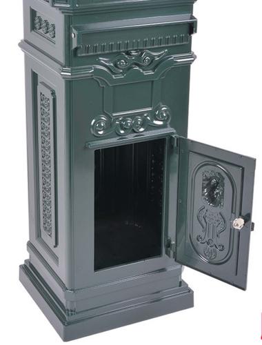 Vintage Green Grand Pillar Post Box