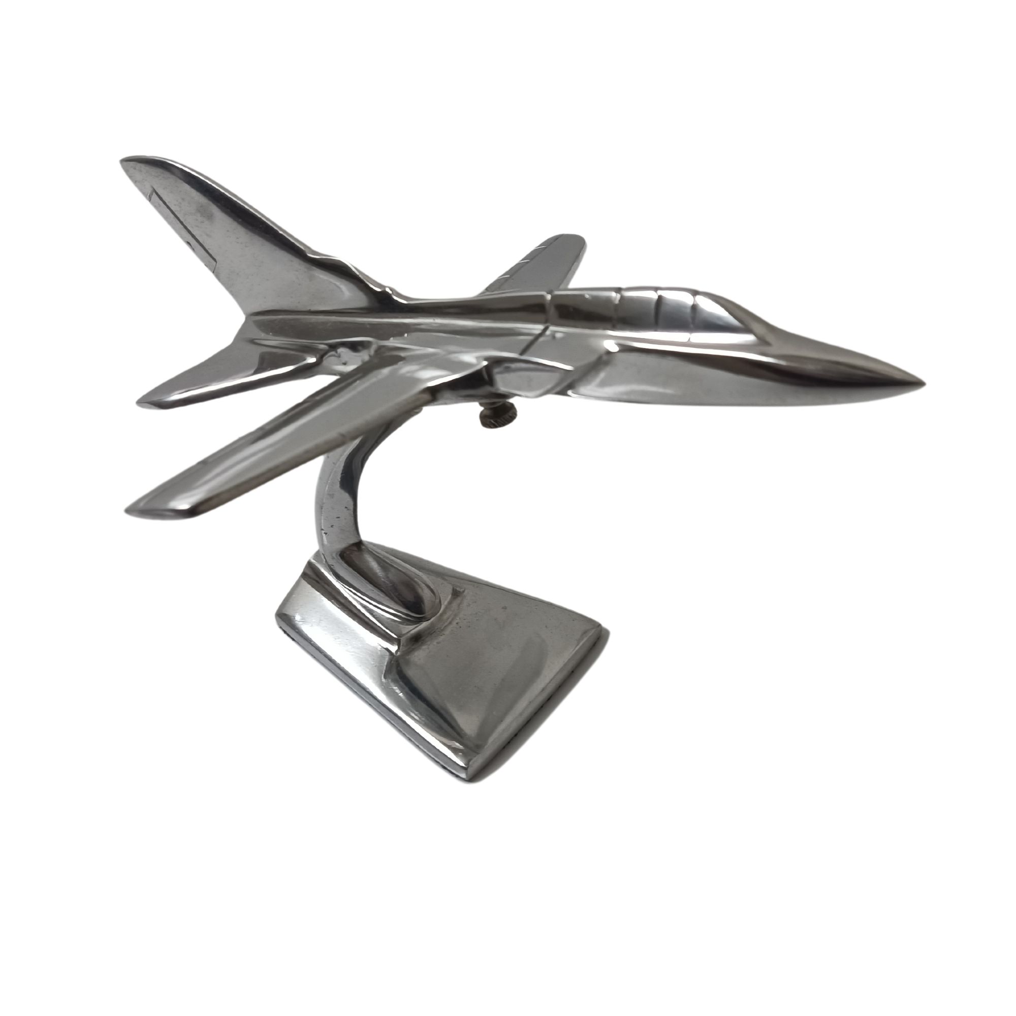 Metal Sculpture - Tornado Fighter Jet Ornament On Display Stand