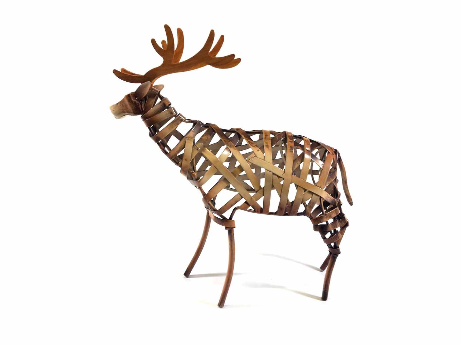 Metal Weave Stag Ornament