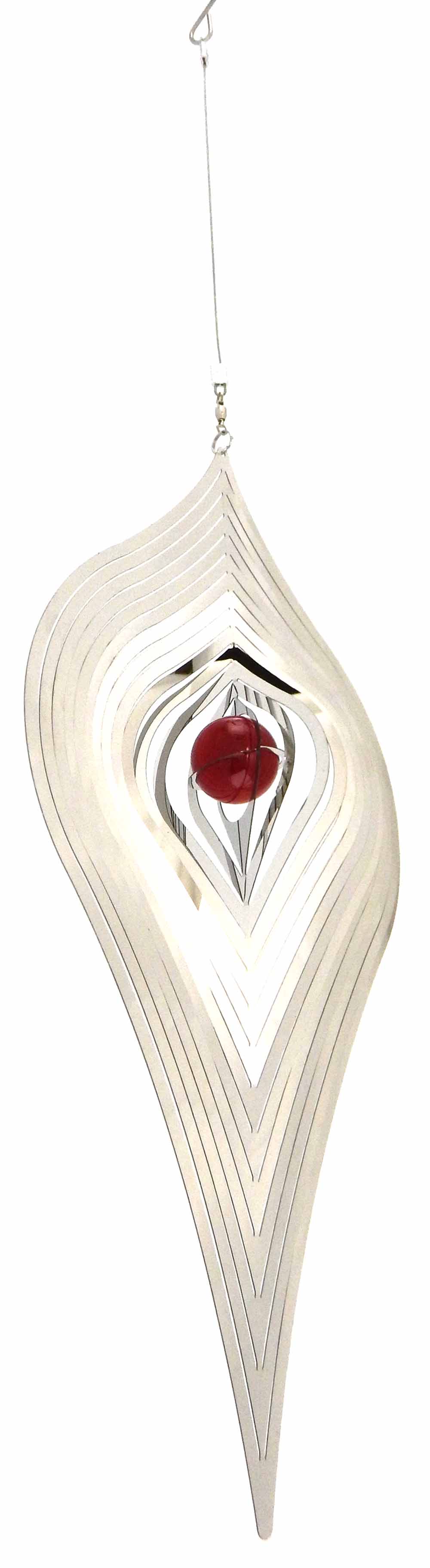 Stainless Steel Red Kite Wind Spinner